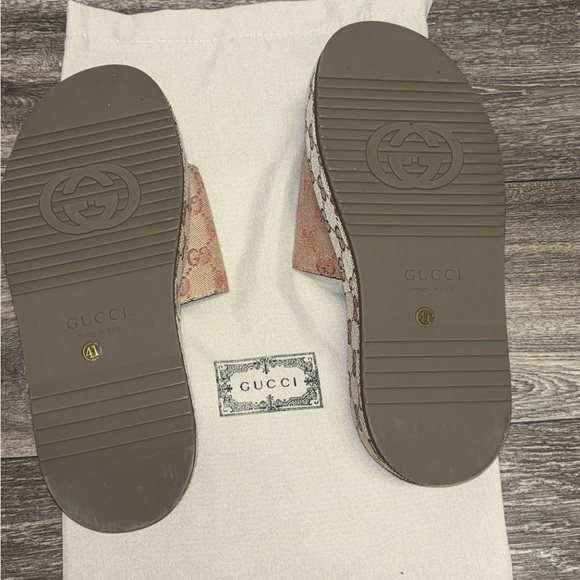 Gucci | Shoes | Gucci Womens Angelina Gg Supreme Platform Slide Sandals ...